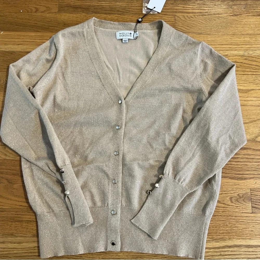 Molly Bracken | Sweaters | Molly Bracken The Danny Cardi S Gold Shimmer ...
